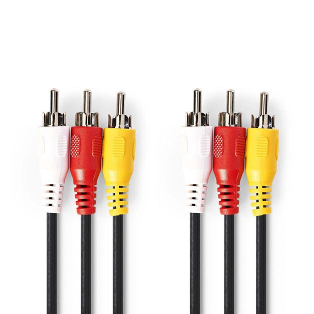Premium 1,50 m videokabel - 3x RCA/phono