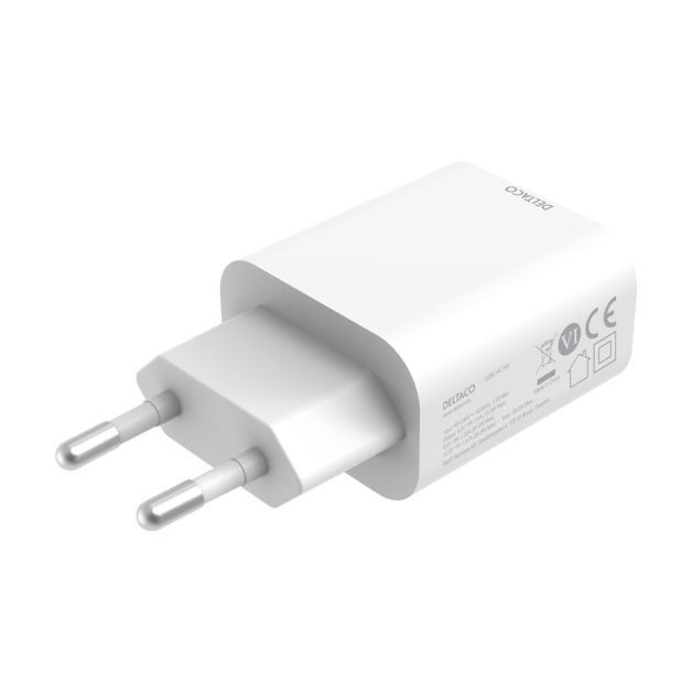 USB-C vægoplader m Power Delivery – hurtig opladning - 20 W